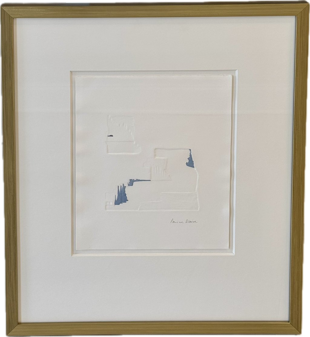 Heritage - Embossed in Blue II by Perrine Blaise (12 x 10)